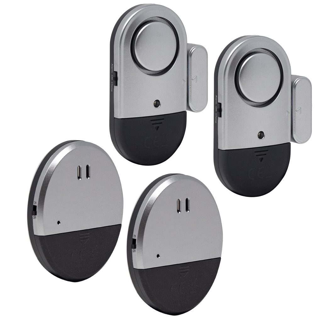 Defender Ultra Slim Alarm 4 Pack2 x Magnetic Chimes & 2 x Vibration ...